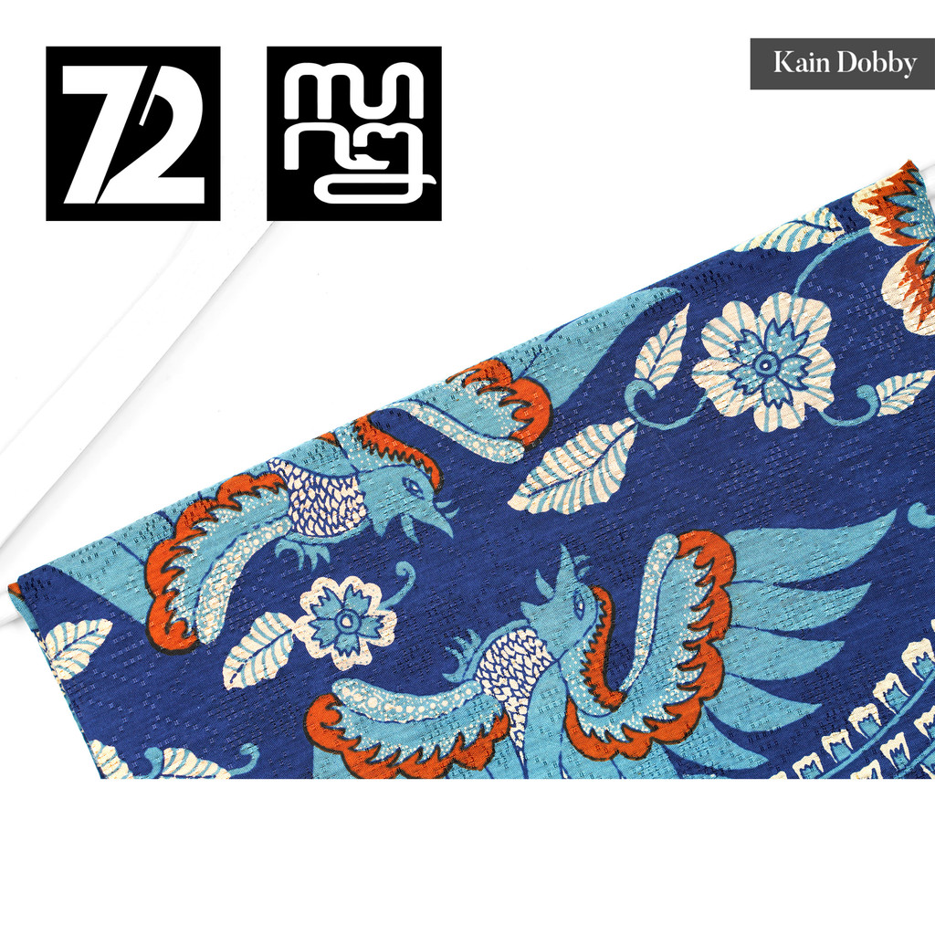 Jual KAIN BATIK DOBBY Premium Motif Burung Peksi Ocean Blue Series ...