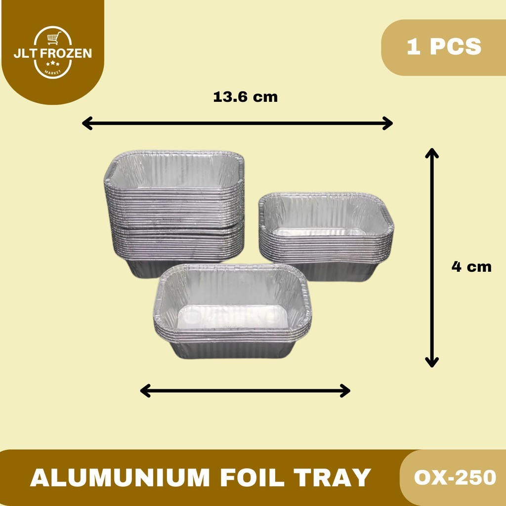Jual Alumunium Tray OX-250 - 100 PCS / Alumunium Foil Tray / Wadah / Cup / Lid Mika OX-250 ...