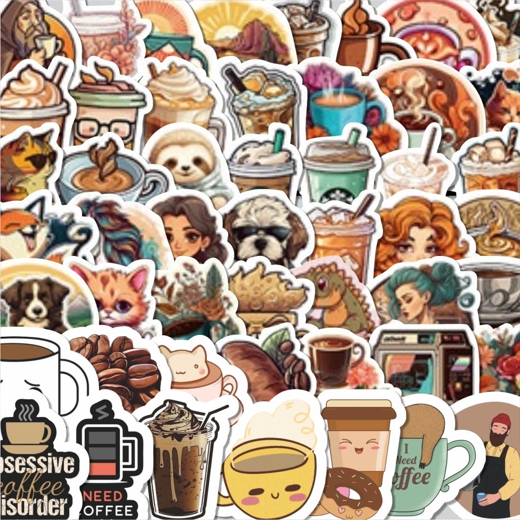Jual Stiker Cutting Pack Stiker Coffe Art [Seni Kopi] Isi 100Pcs Series ...