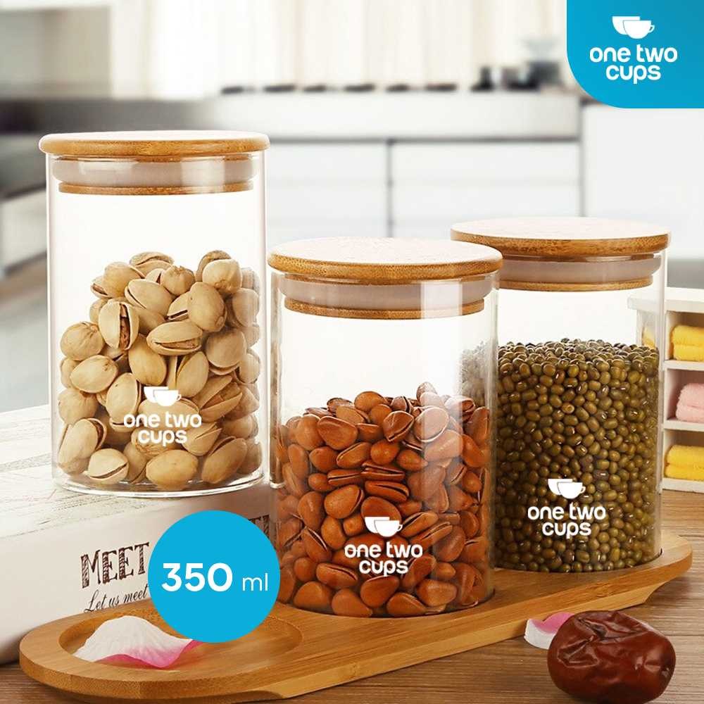 Jual One Two Cups Toples Kaca Penyimpanan Makanan Kedap Udara Storage ...