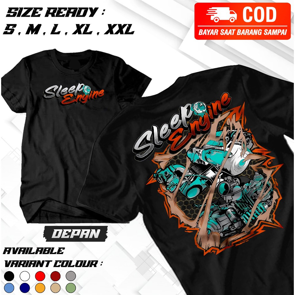Jual Kaos Racing Sleep Engine - Baju Distro Motor Drag Balap Herex ...