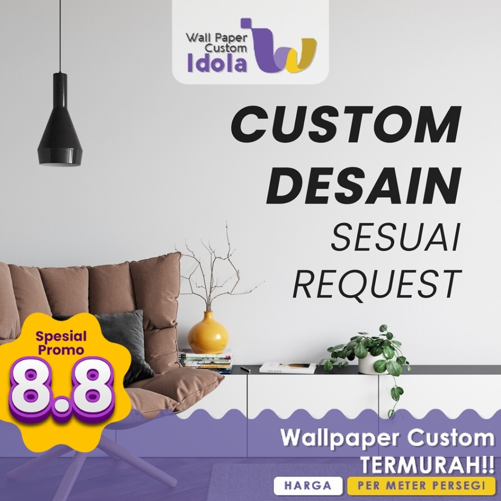 Jual Wallpaper Dinding Custom Desain | Custom Design by Request ...