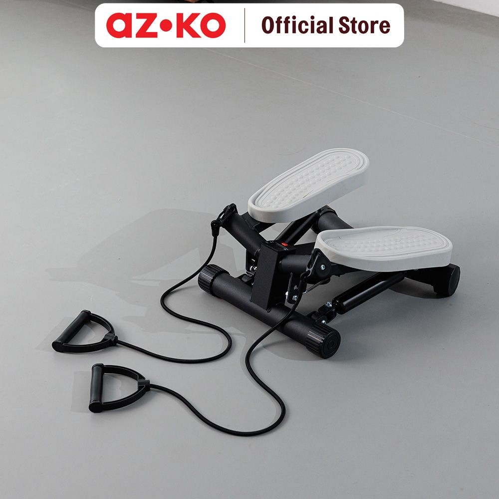 Jual AZKO Kinetic Mini Stepper Dengan Resistance Band - Hitam Peralatan ...
