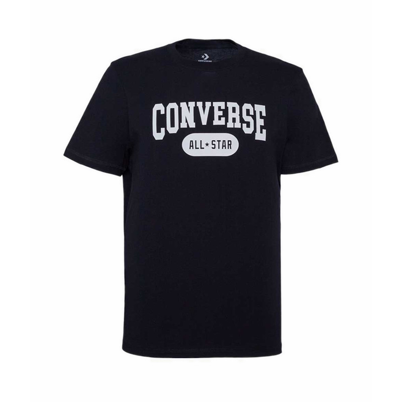 Jual Converse Retro Chuck Logo Center Front Men's Tee - Converse Black ...