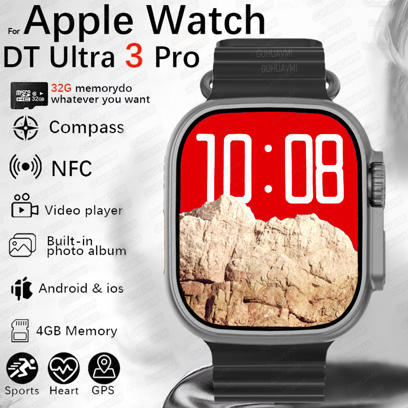 Jual New DT Ultra 3Pro Google map NFC SmartWatch 32G Memory Music Video ...