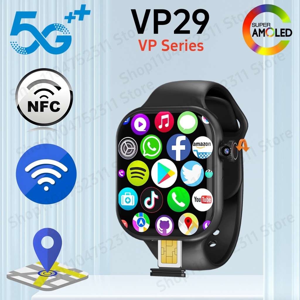 Jual VP29 Smartwatch 2.29inch Amoled Android 10.0 5G LTE Smart Watch ...