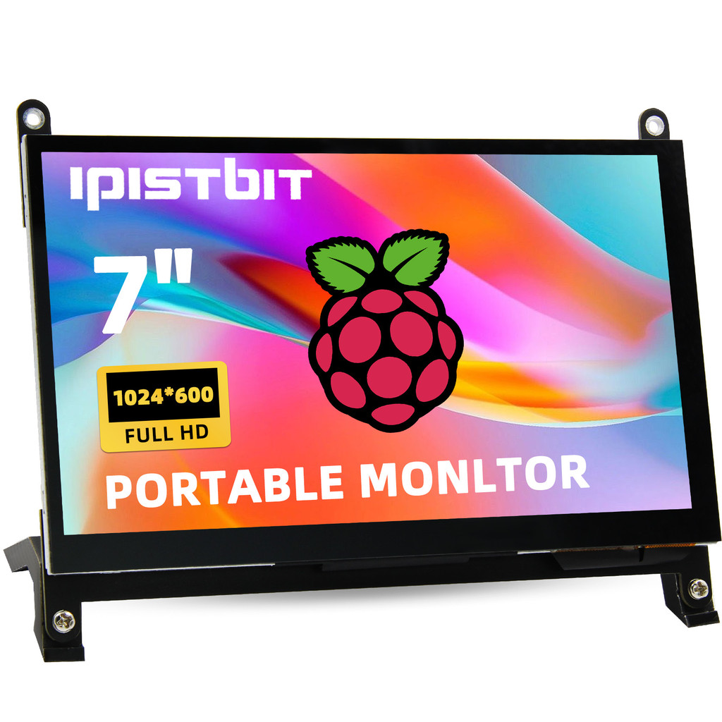 Jual iPitsBit 7 Inch Raspberry Pi Monitor, IPS LCD HDMI Screen 1024x600 ...
