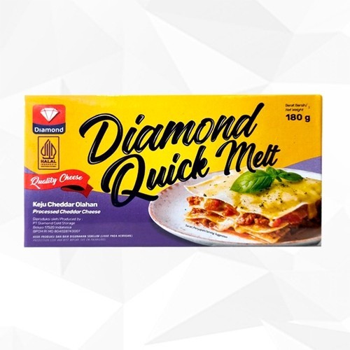 Jual DIAMOND Quick Melt Cheese - Pack 180g ( Keju Kotak ) | Shopee ...