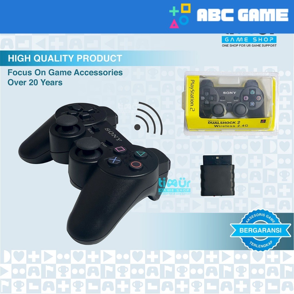 Jual Stik Stick PS2 Wireless Ori Original Pabrik Warna Hitam | Shopee ...