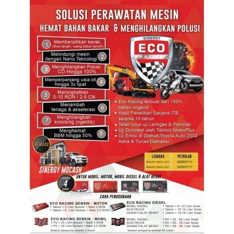Jual Eco racing mobil | motor | eco diesel original 100% PT.BEST ...