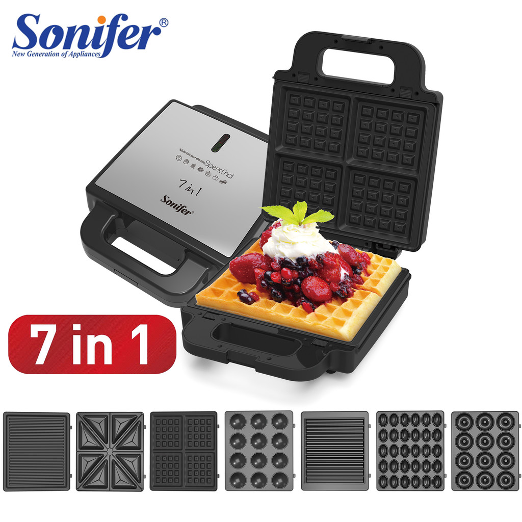 Jual 7 In 1 Waffles Maker Electric Sandwi es Ma ine Cooking Appliances ...