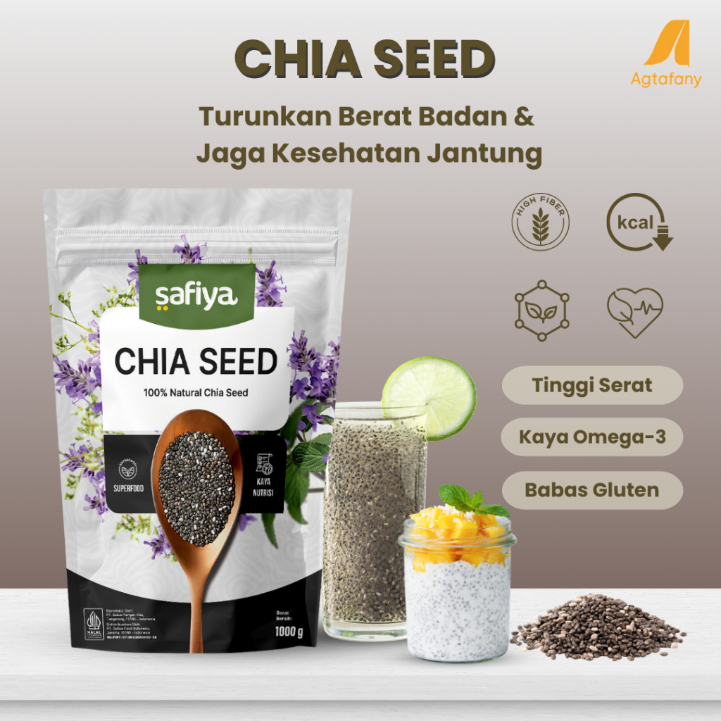 Jual Emama.store Black Chia Seed 1 kg Organic | Chiaseed Organik Safiya ...