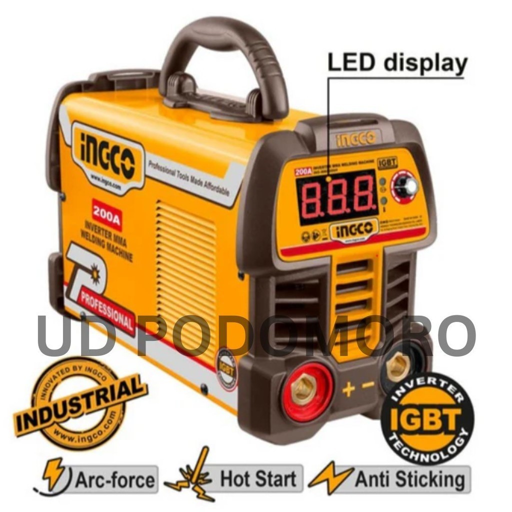Jual Ingco ING-MMA20069 Mesin Las Listrik 200A 60% Welding Inverter 200 ...