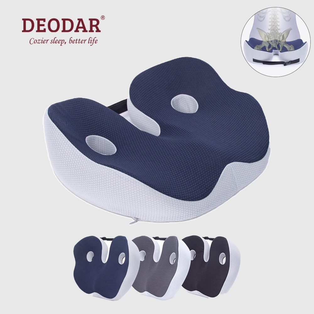 Jual Deodar Memory Foam Sit Bone Relief Seat Cushion for Butt Lower ...