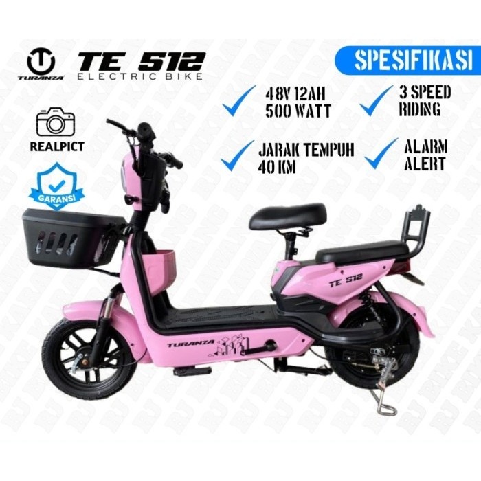 Jual Sepeda Listrik TURANZA TE 512 New 500 Watt Garansi Resmi | Shopee Indonesia