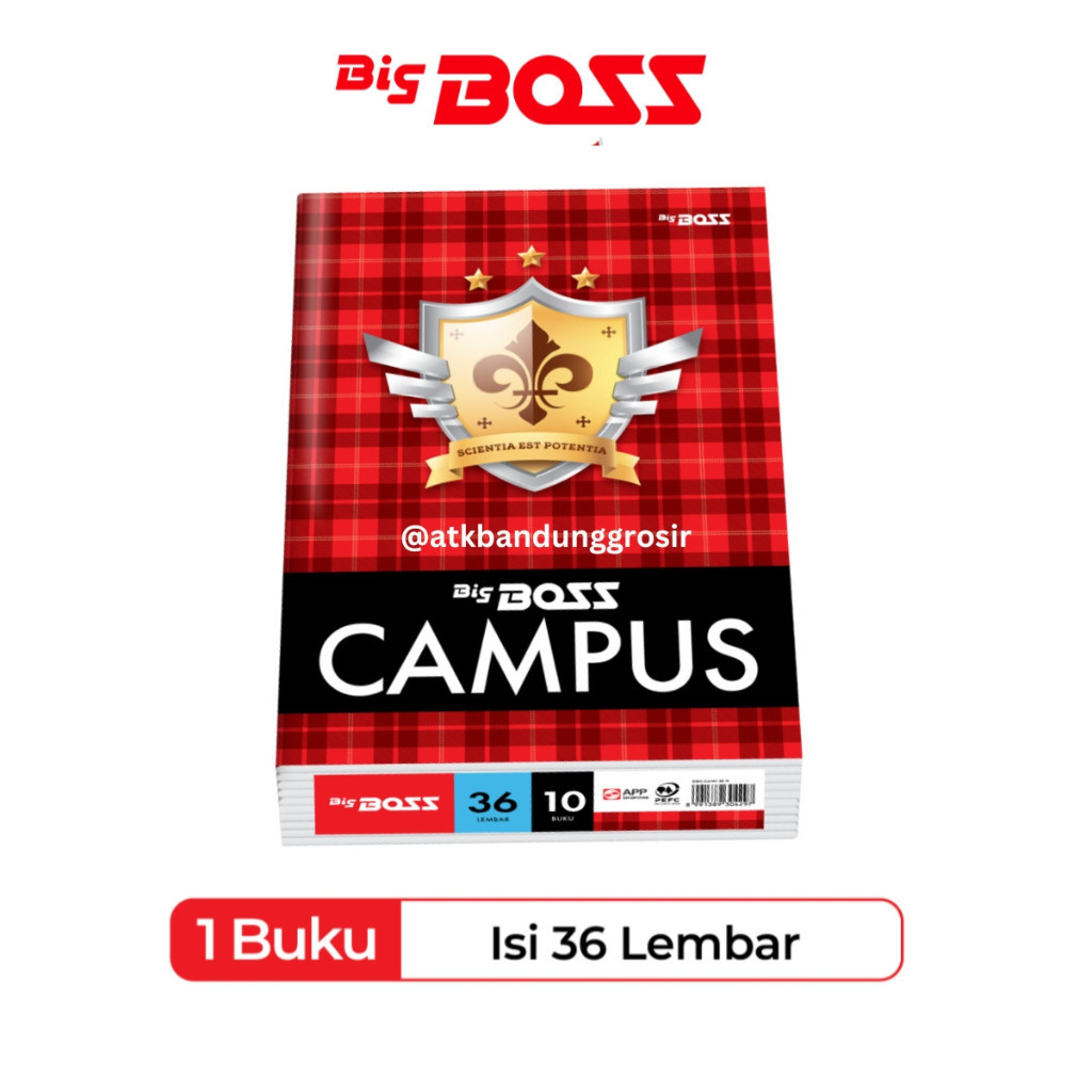 Jual BIgBoss Campus Buku Tulis Boxy B5 36 Lembar jual Pak Isi 10 Pcs ...