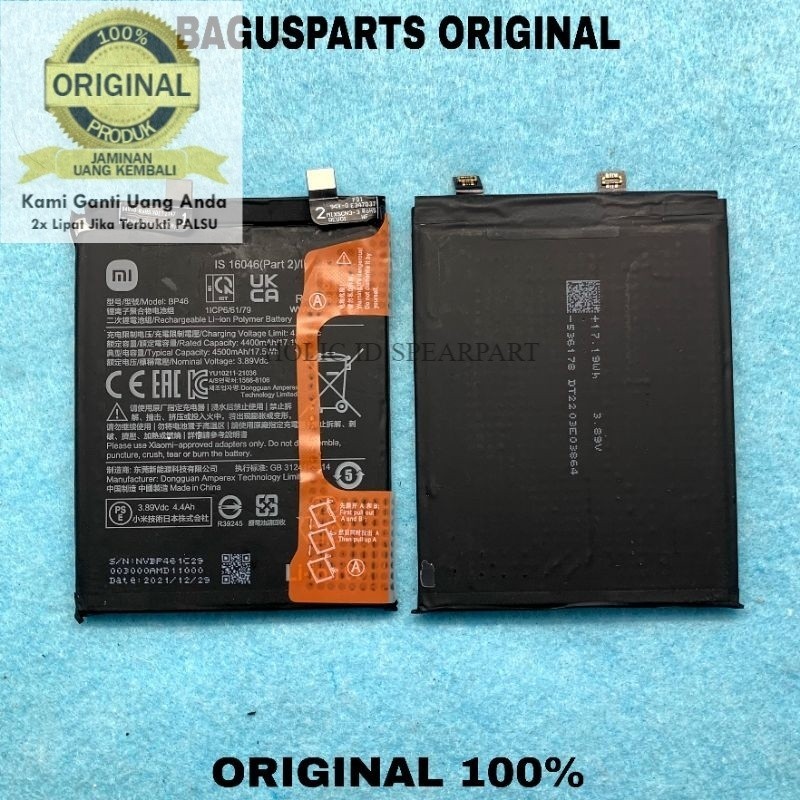 Jual BATRE BATTERY BATERAI BP46 XIAOMI MI12 MI 12 ORIGINAL COPOTAN ...