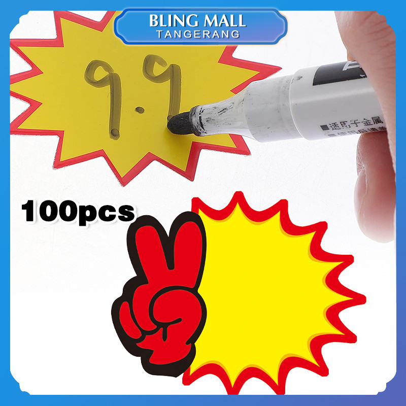 Jual 100PCS Kertas Harga Promo 13x17cm Kertas Pop Card Promo Label ...