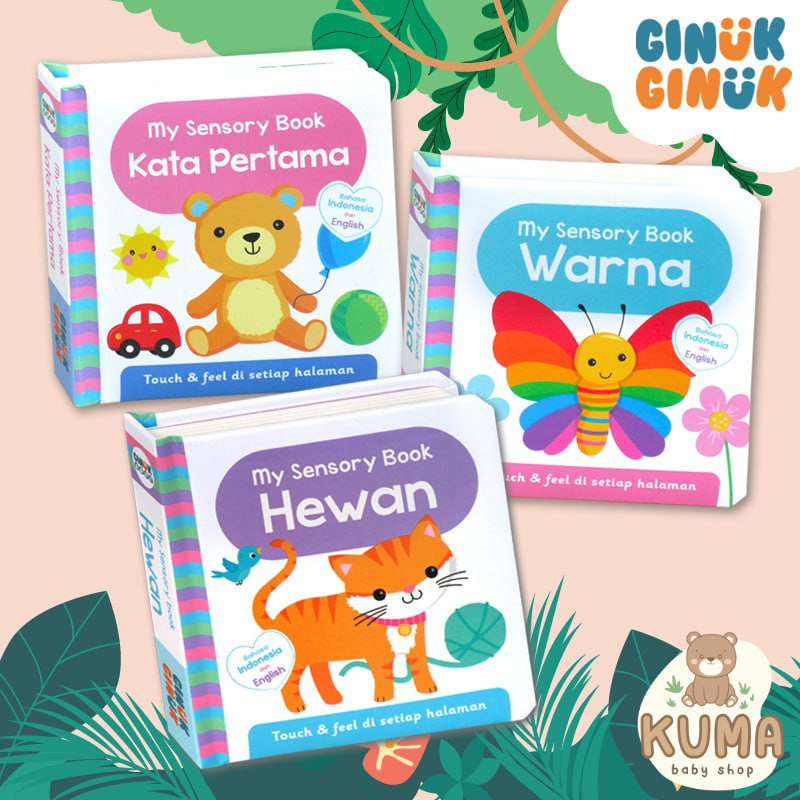 Jual Bilingual My Sensory Book WARNA & KATA PERTAMA board book - touch ...
