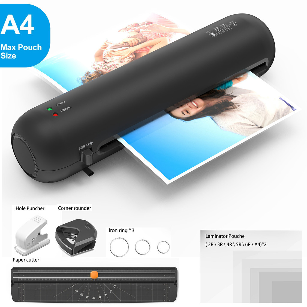 Jual SL280 Laminator Machine Set A4 Size Hot and Cold Lamination w/ 12 ...