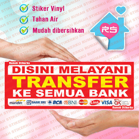 Jual STIKERMELAYANI TRANSFER KE SEMUA BANK 11 x 30cm | Shopee Indonesia