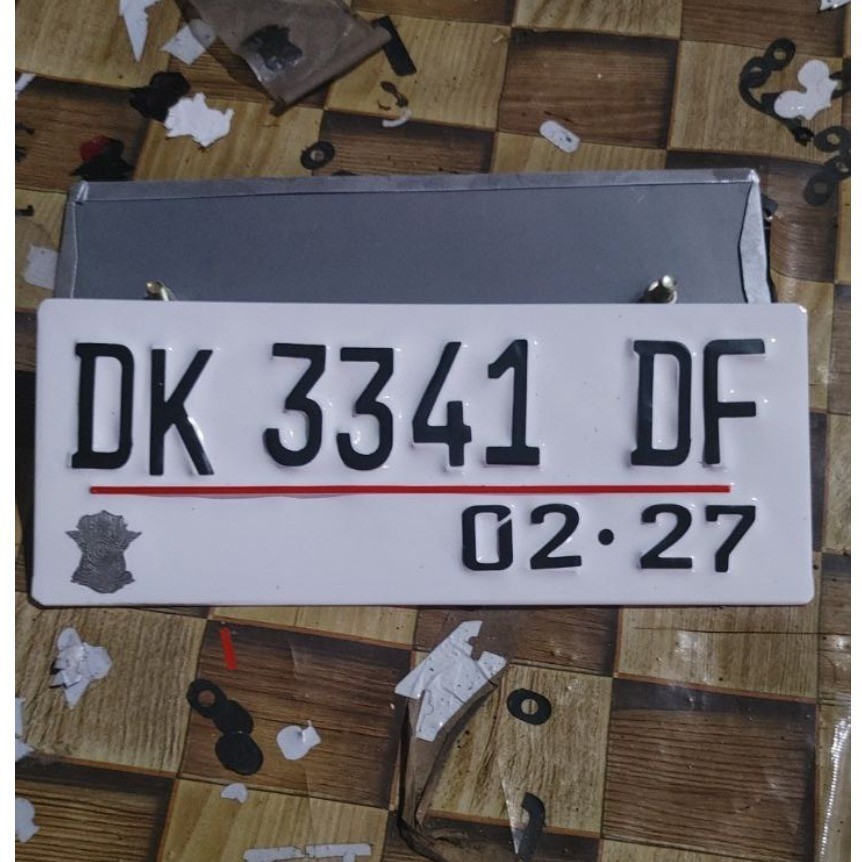 Jual (1 PCS) Custom Logo variasi stiker Plat Nomor MTR FONT TERBARU ...