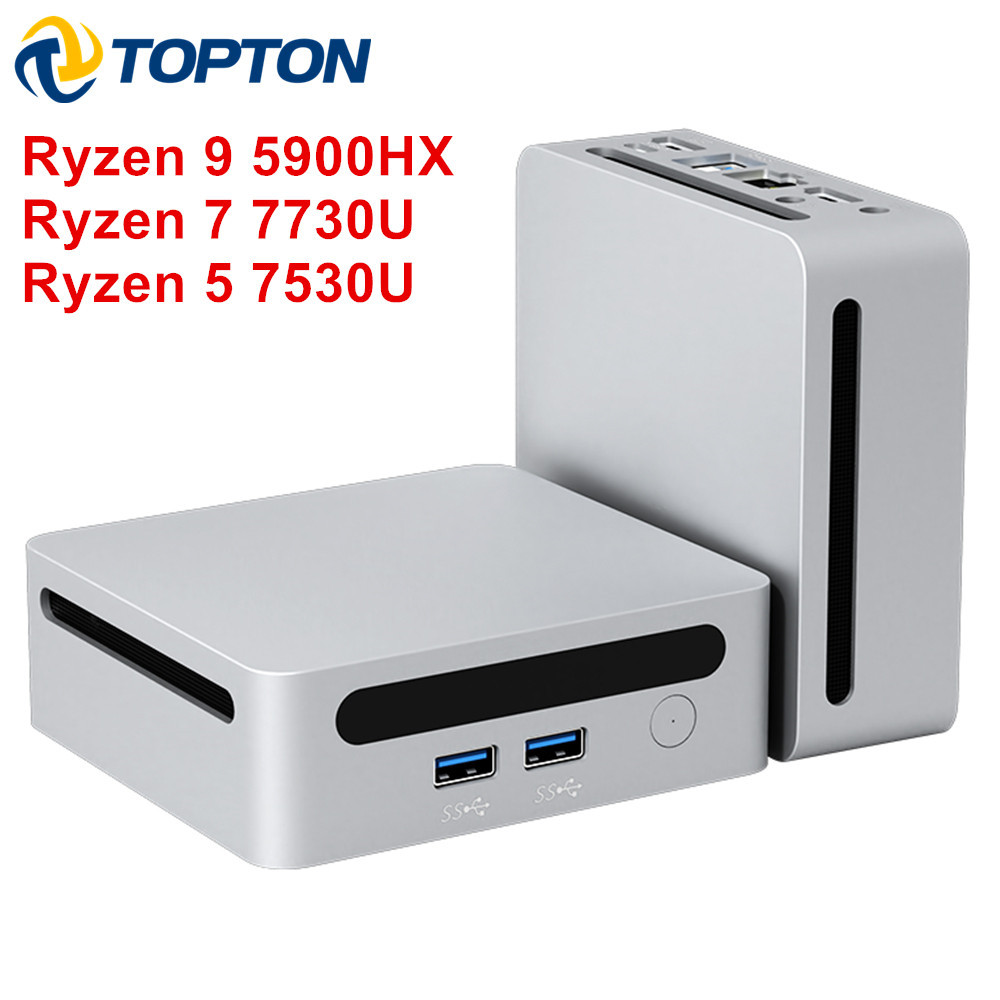 Jual Topton Mini PC Gamer AMD Ryzen 9 5900HX 7 7730U 5800U Windows 11 DDR4 3200MHz Gaming Mini ...