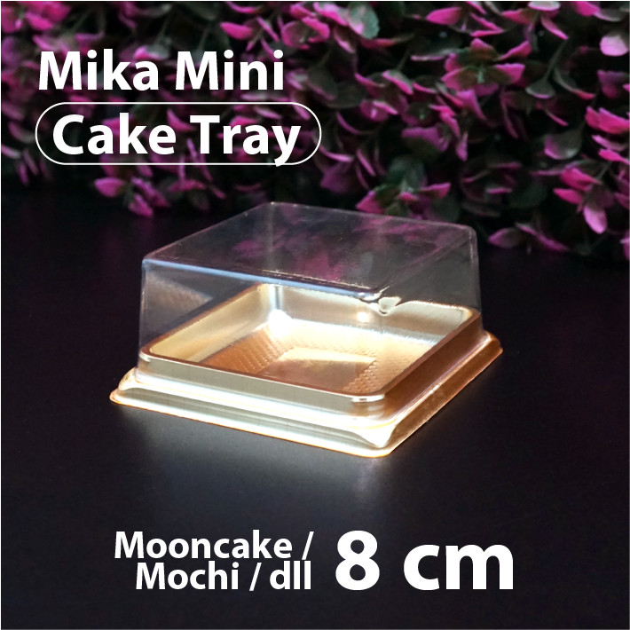 Jual Mika Cake Tray Mini 8cm - Mooncake Mochi Daifuku Cake Pia - Gold ...