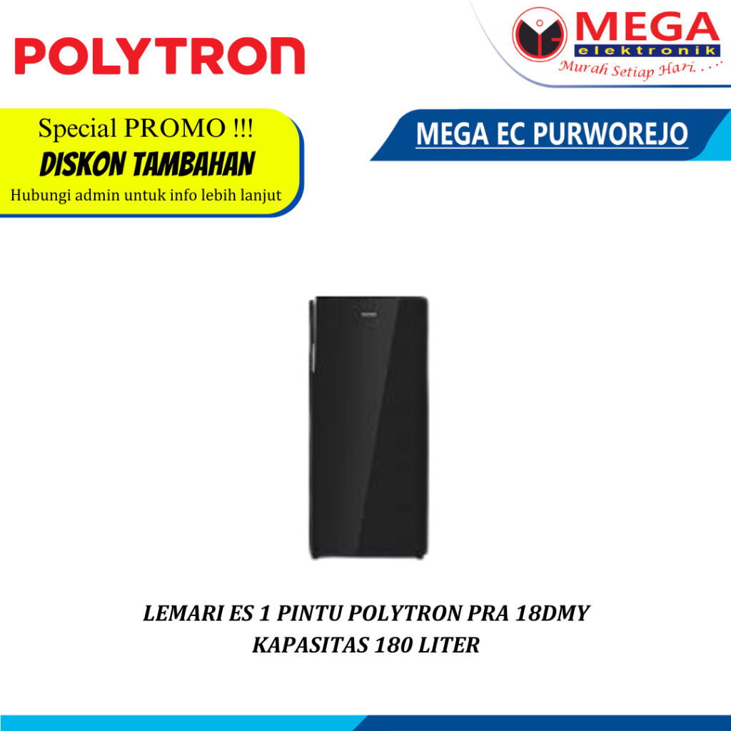 Jual LEMARI ES 1 PINTU POLYTRON PRA 18DMY KAPASITAS 180 LITER | Shopee ...