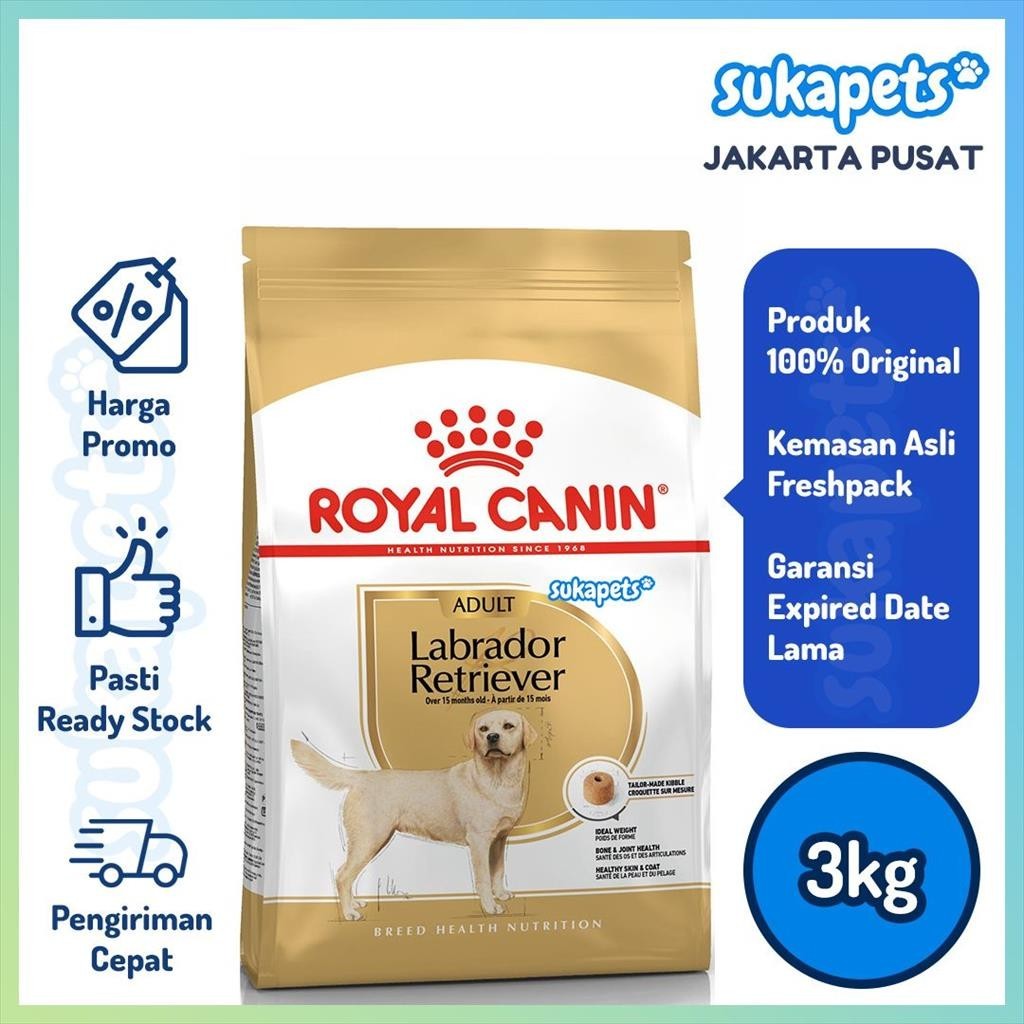 Jual Royal Canin Labrador Retriever Adult Makanan Anjing Dewasa 3kg ...
