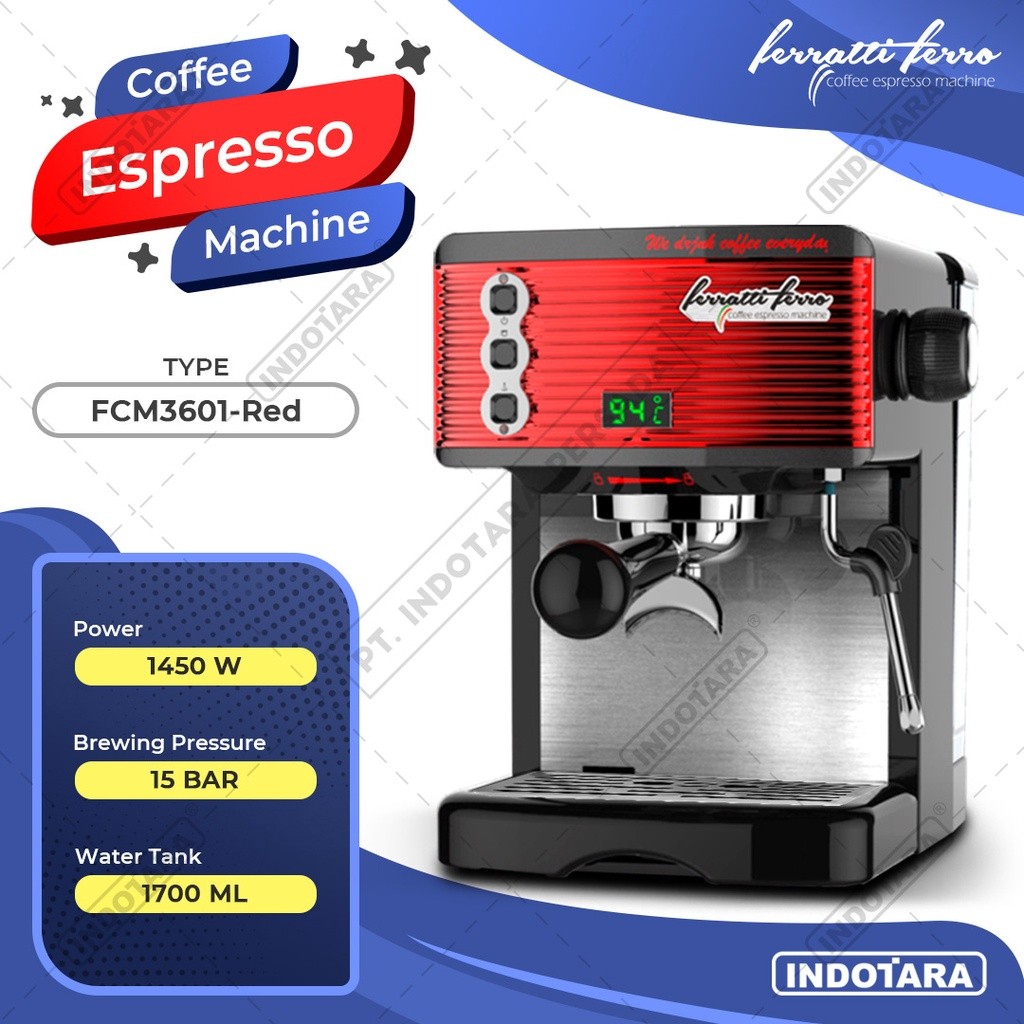 Jual Ferratti Ferro Espresso Machine Coffee FCM3601 | Shopee Indonesia