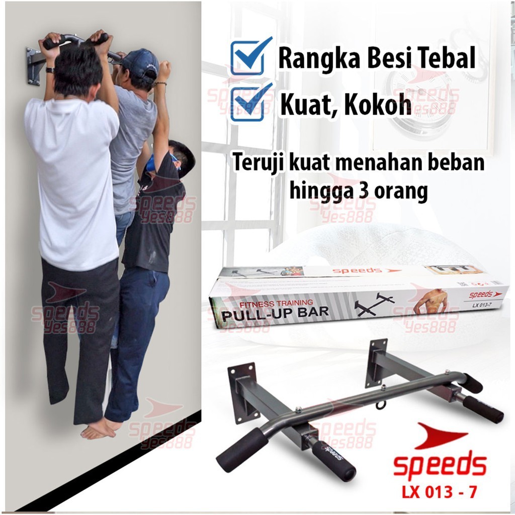 Jual SPEEDS Pull Up Bar Iron GYM – Chin Up Bar untuk Door, Alat Fitness ...