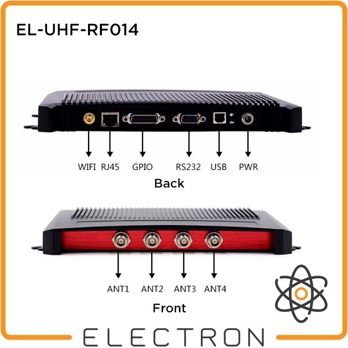 Jual EL-UHF-RF014 RFID Fixed Reader Writer 4 Port Antenna TNC Transceiver | Shopee Indonesia