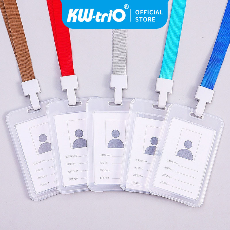 Jual Name Tag id card holder plastik 2 sisi ID Card Transparan Tempat ...