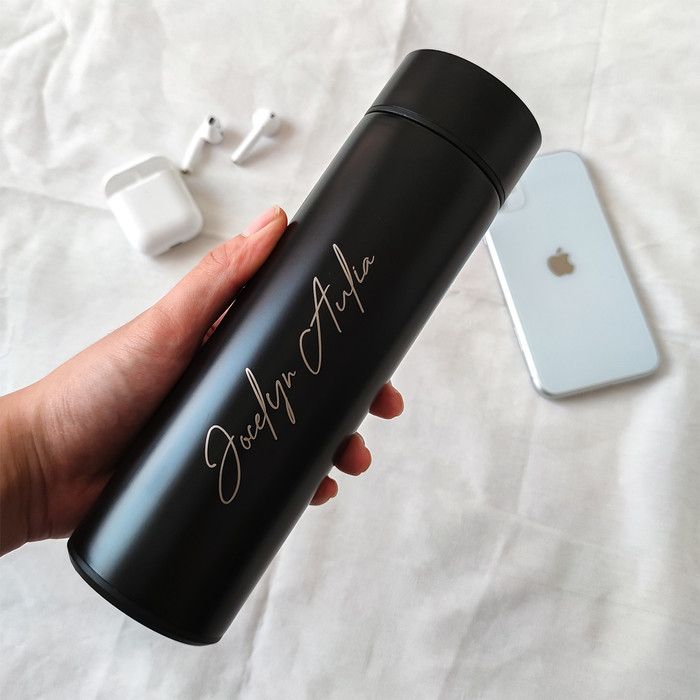 Jual Tumbler LED Botol Minum Tumblr Stainless Custom Grafir Nama ...