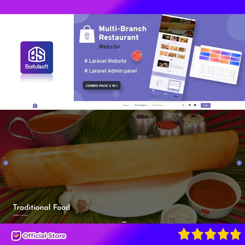 Jual SOURCE CODE APLIKASI MULTI-BRANCH RESTAURANT - LARAVEL WEBSITE WITH ADMIN PANEL | Shopee ...