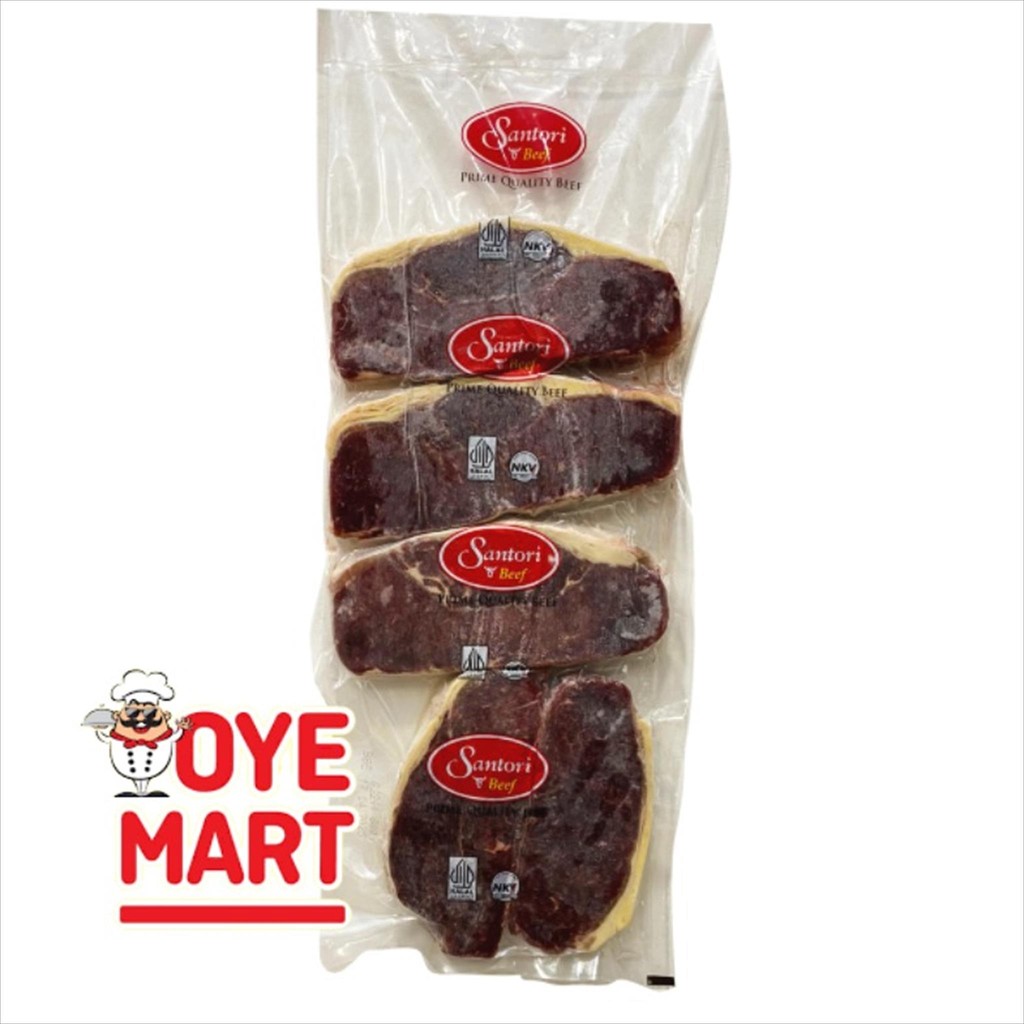 Jual SANTORI BEEF PREMIUM STRIPLOIN STEAK 200GR ISI 5/DAGING PILIHAN ...