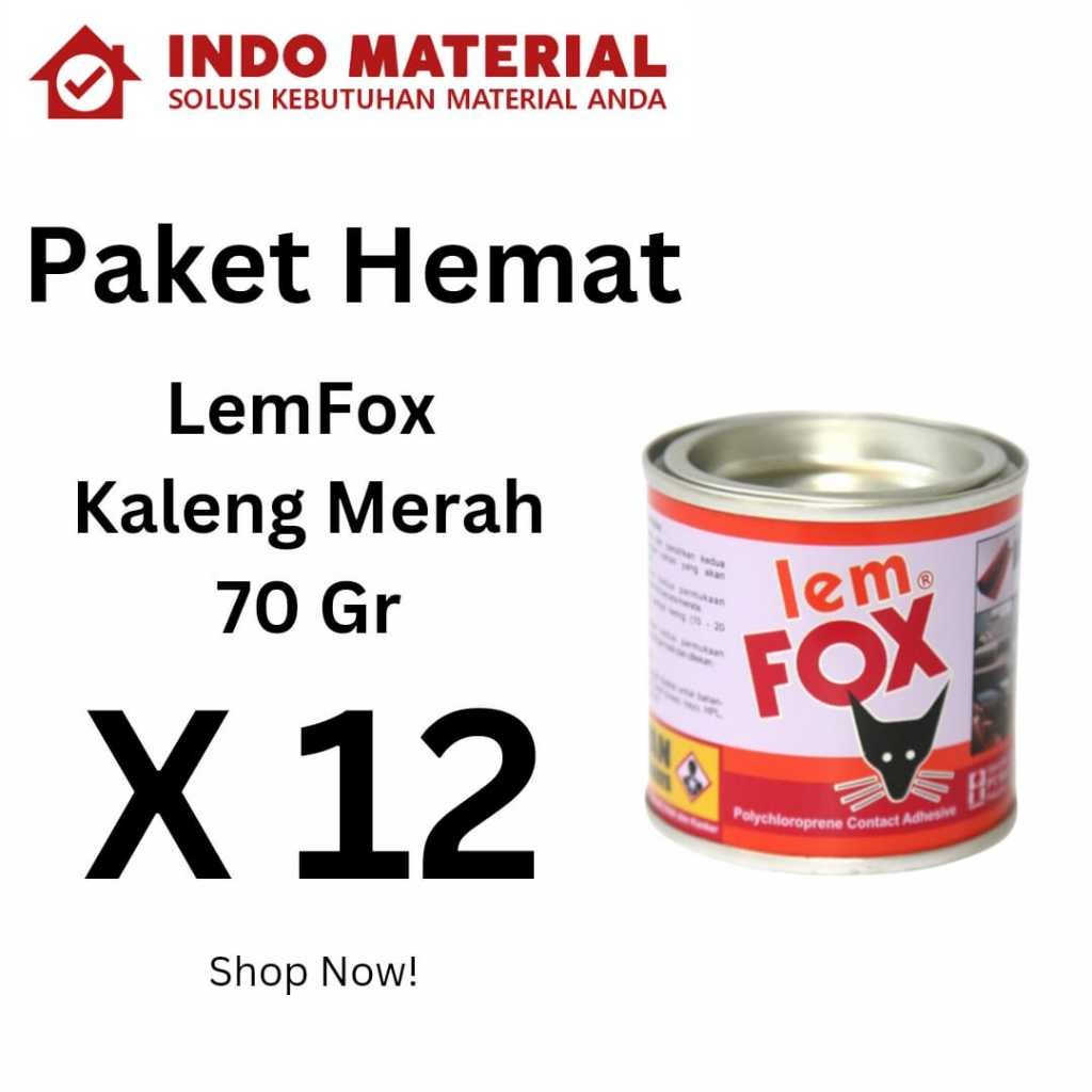 Jual ZC25GS Paket Hemat Lem Fox Kaleng Merah 70 gr Satu Lusin 12 pcs ...