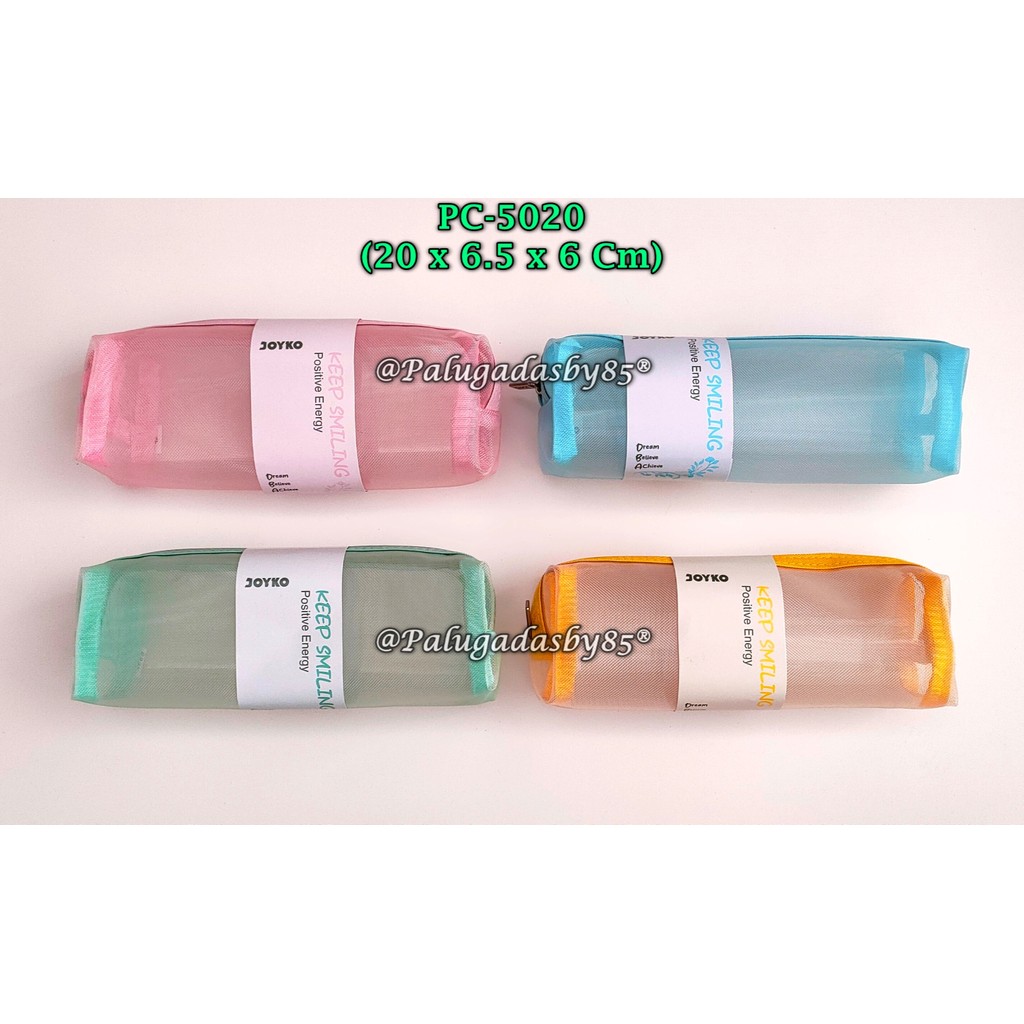 Jual (1 Biji) Kotak Pensil JOYKO PC-5020 Resleting Jaring / Kotak Tempat Pensil Pencil Case ...
