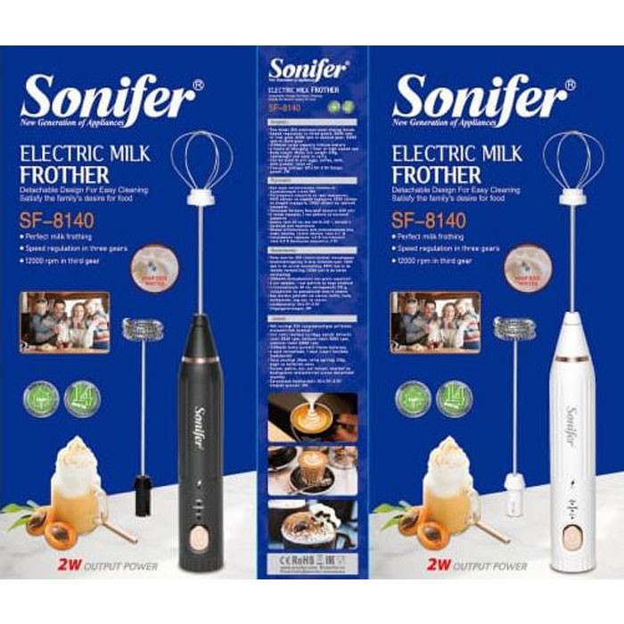 Jual Sonifer Milk Frother Mixer Portable 2 in 1 Rechargeable Mixer ...
