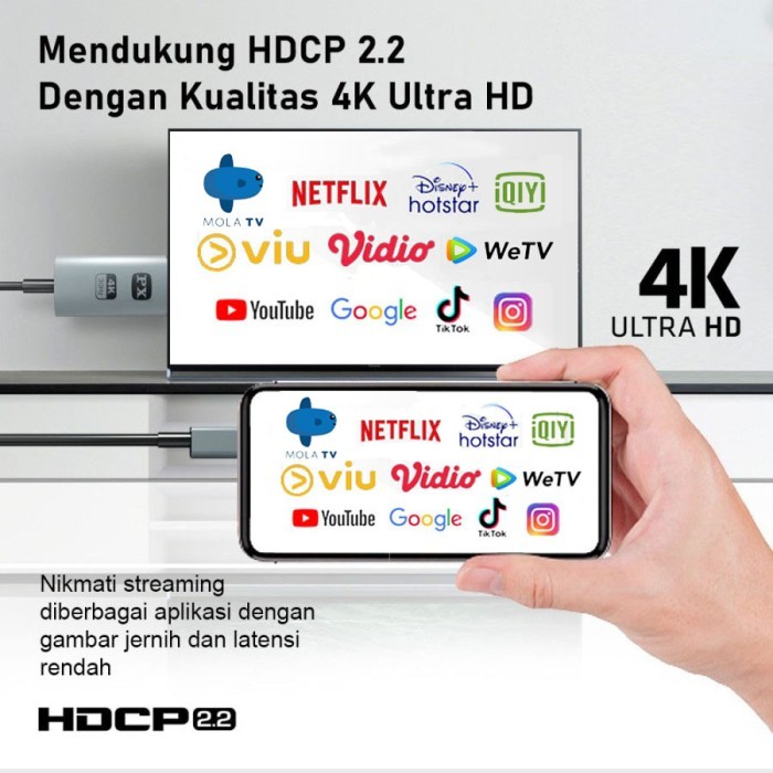 Jual Kabel HDMI Anycast Dongle Miracast Mirascreen EZcast MHL 4K PX MHA ...