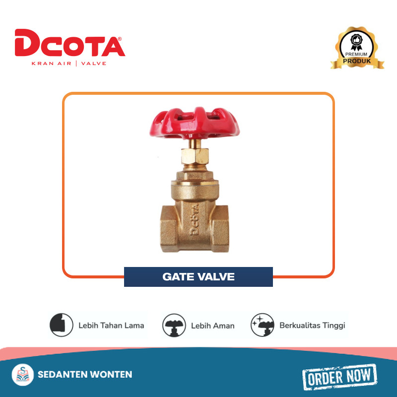 Jual Dcota Gate Valve 2" Katup Keran PAM Stop Kran Drat Dalam Kuningan ...