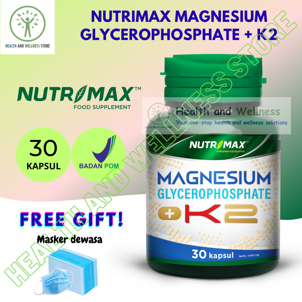 Jual Nutrimax Magnesium Glycerophosphate K2 30 Kapsul | Shopee Indonesia