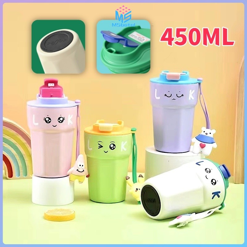 Jual 【COD】450ML Tumbler botol mug kopi teh Botol minum aesthetic Termos ...