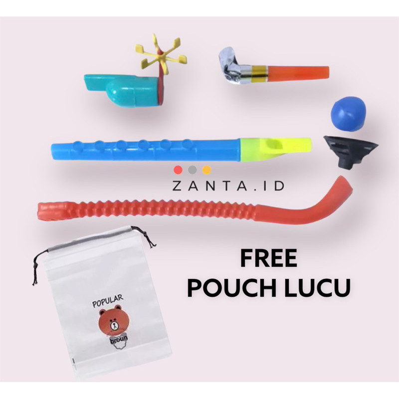 Jual FREE POUCH LUCU | PAKET PELUIT Alat Bantu Terapi Wicara Mainan ...