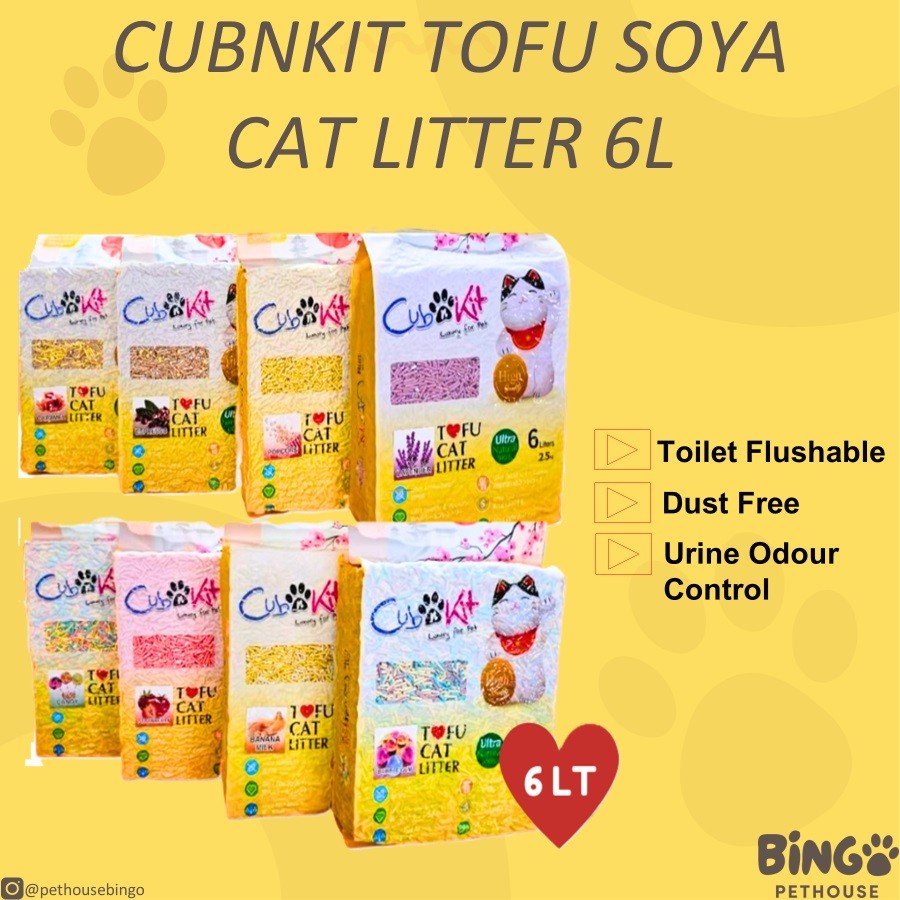 Jual CUBNKIT Pasir Tofu 6L - Pasir Kucing Tofu Wangi CubnKit 2.5kg ...