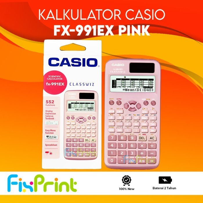 Jual Kalkulator Scientific CASIO FX 991EX Hitam Black Blue Pink ...
