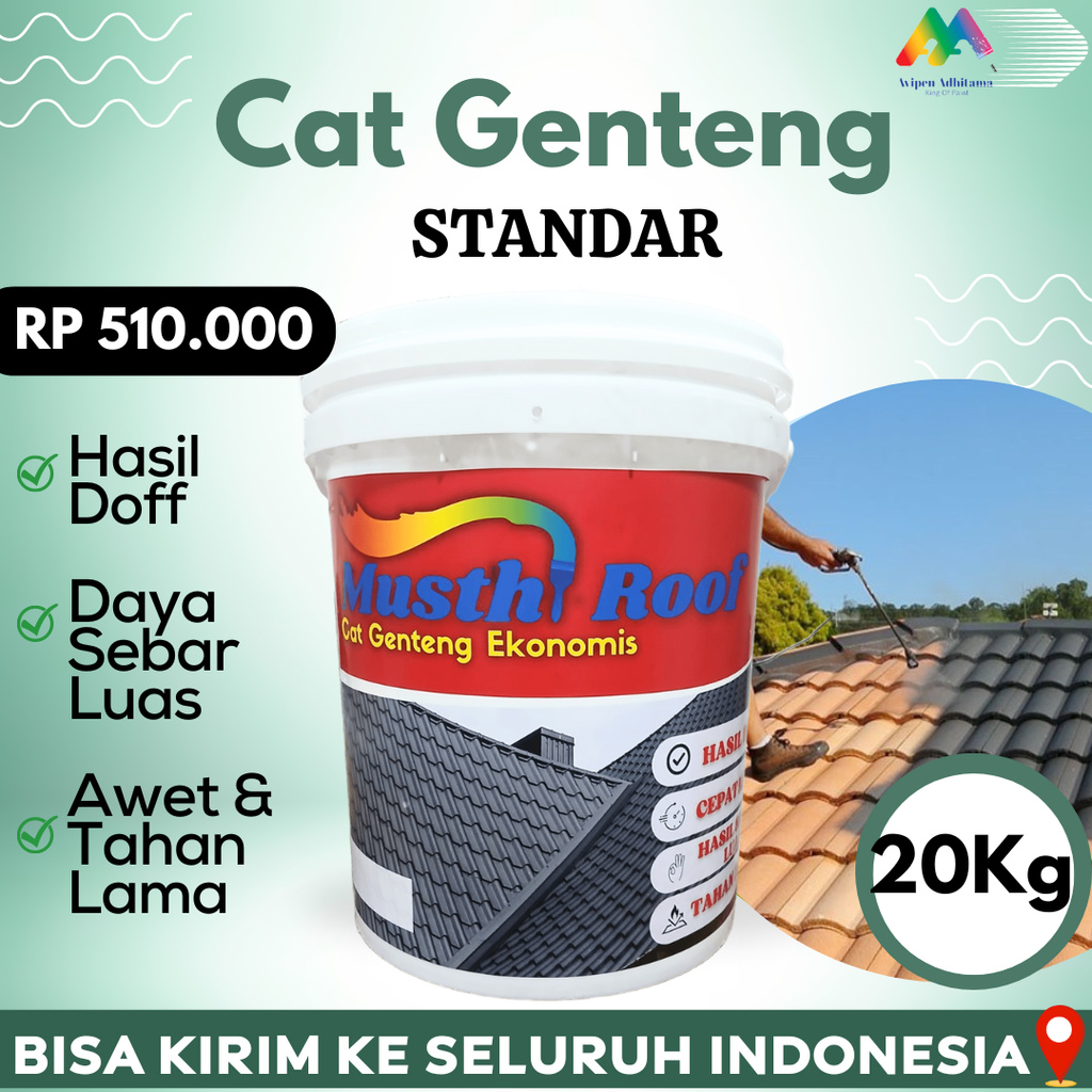Jual Cat Genteng/Cat Atap Standar MusthiRoof 20 Kg Utk Seng Spandek ...