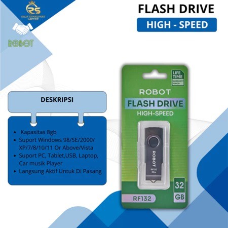 Jual Flashdisk Robot 32GB RF132 Original / FlashDrive Original 32GB ...