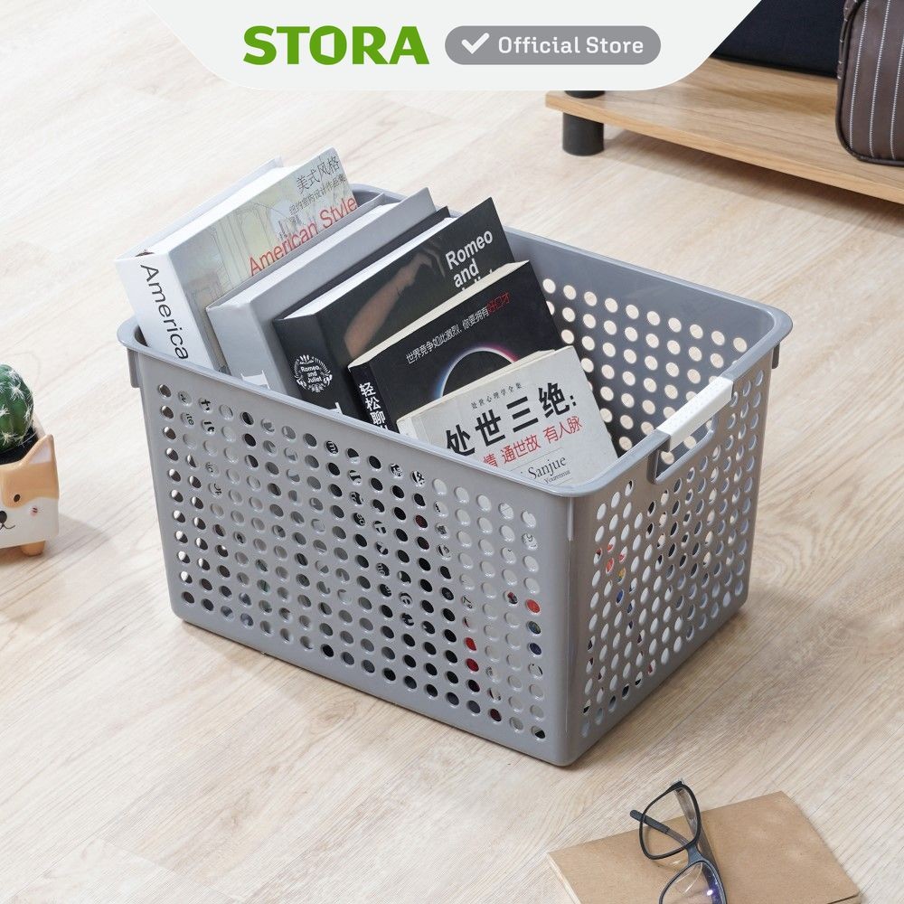 Jual Stora Dots Keranjang Penyimpanan Deep Handle Storage Basket Kotak ...